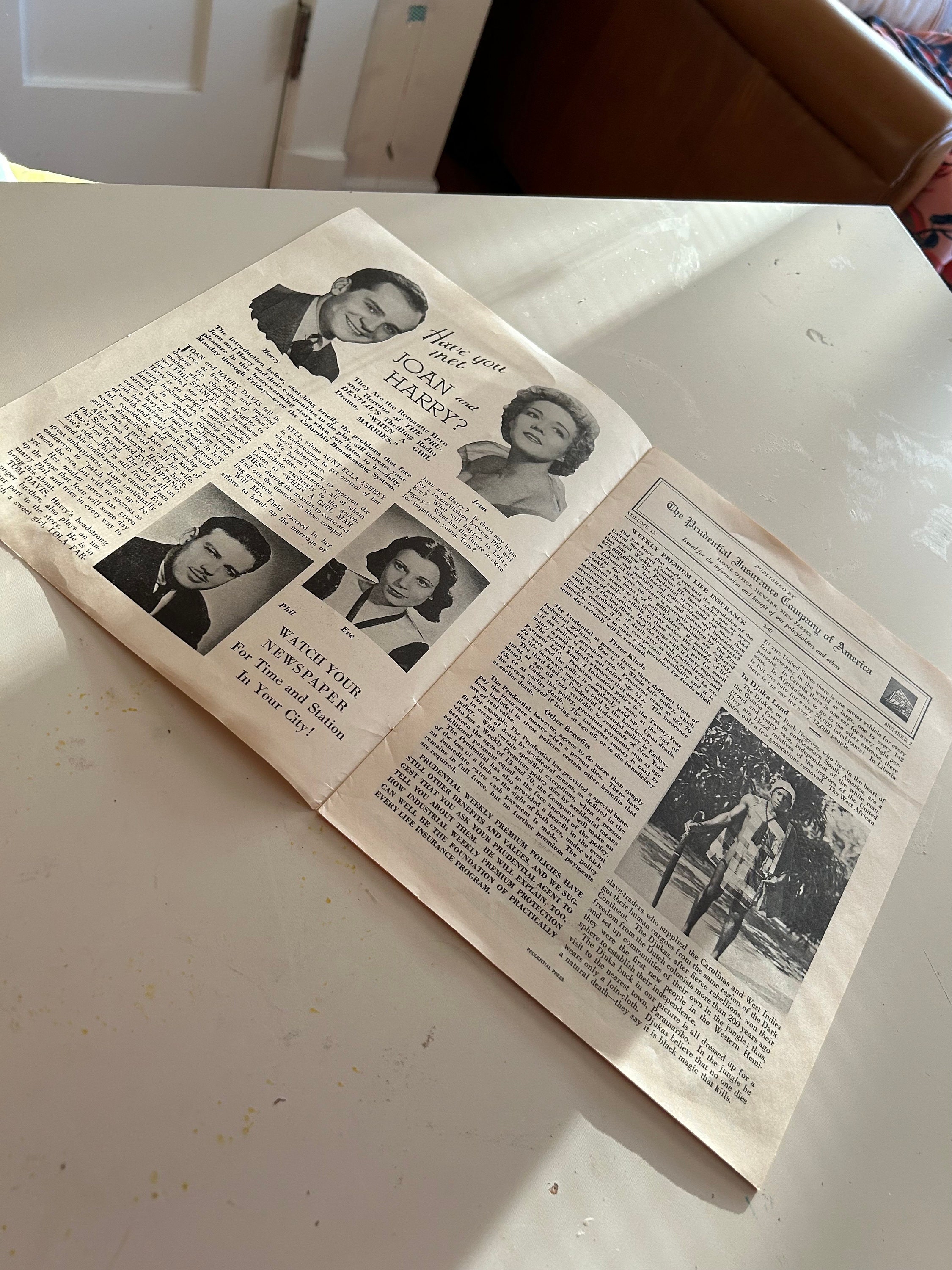 Vintage 1940 the Prudential Insurance Company Newsletter Magazine ...