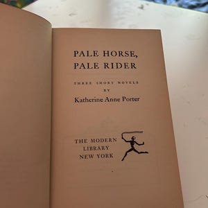 Rare Book: Pale Horse, Pale Rider by Katehrine Ann Porter; the Modern ...