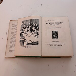 Antique 1928 Book Tangle Garden: A Story for Girls by Elizabeth Janet ...