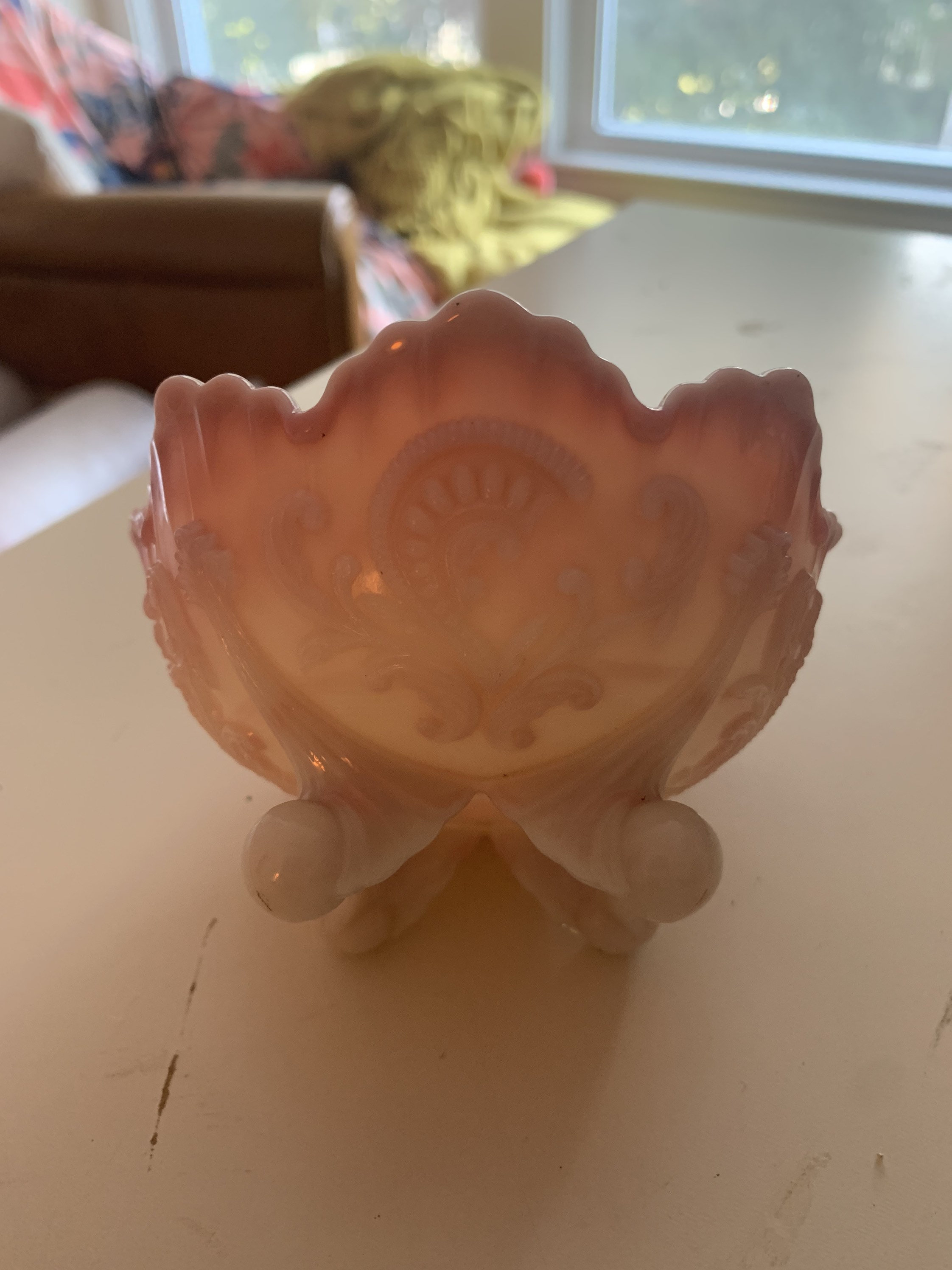 Antique Northwood Dugan Pink Slag Glass Inverted Fan/feather & - Etsy