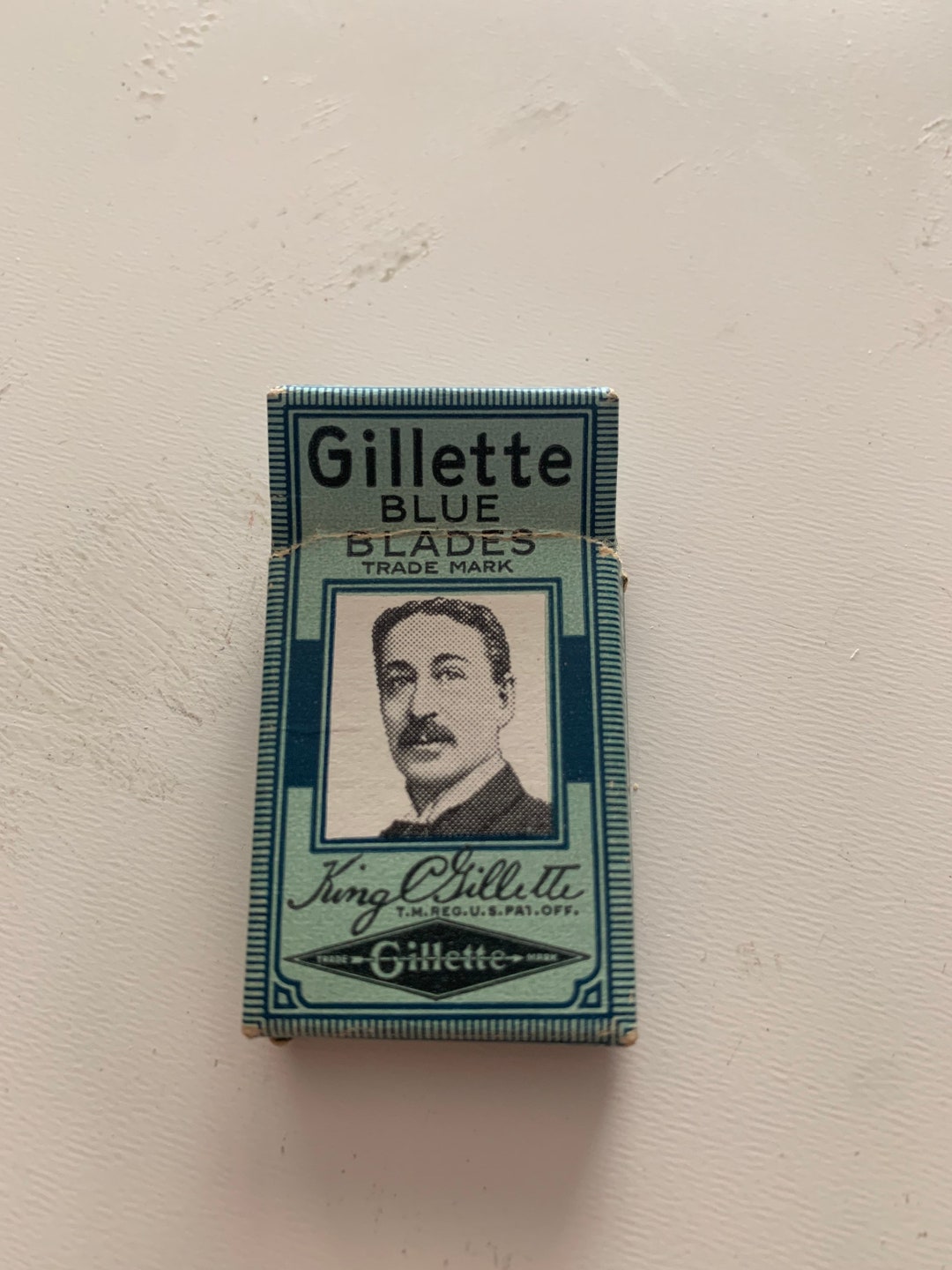 Gillette Blue Blades Box With 3 Razors; New Old Stock; Opened Box ...