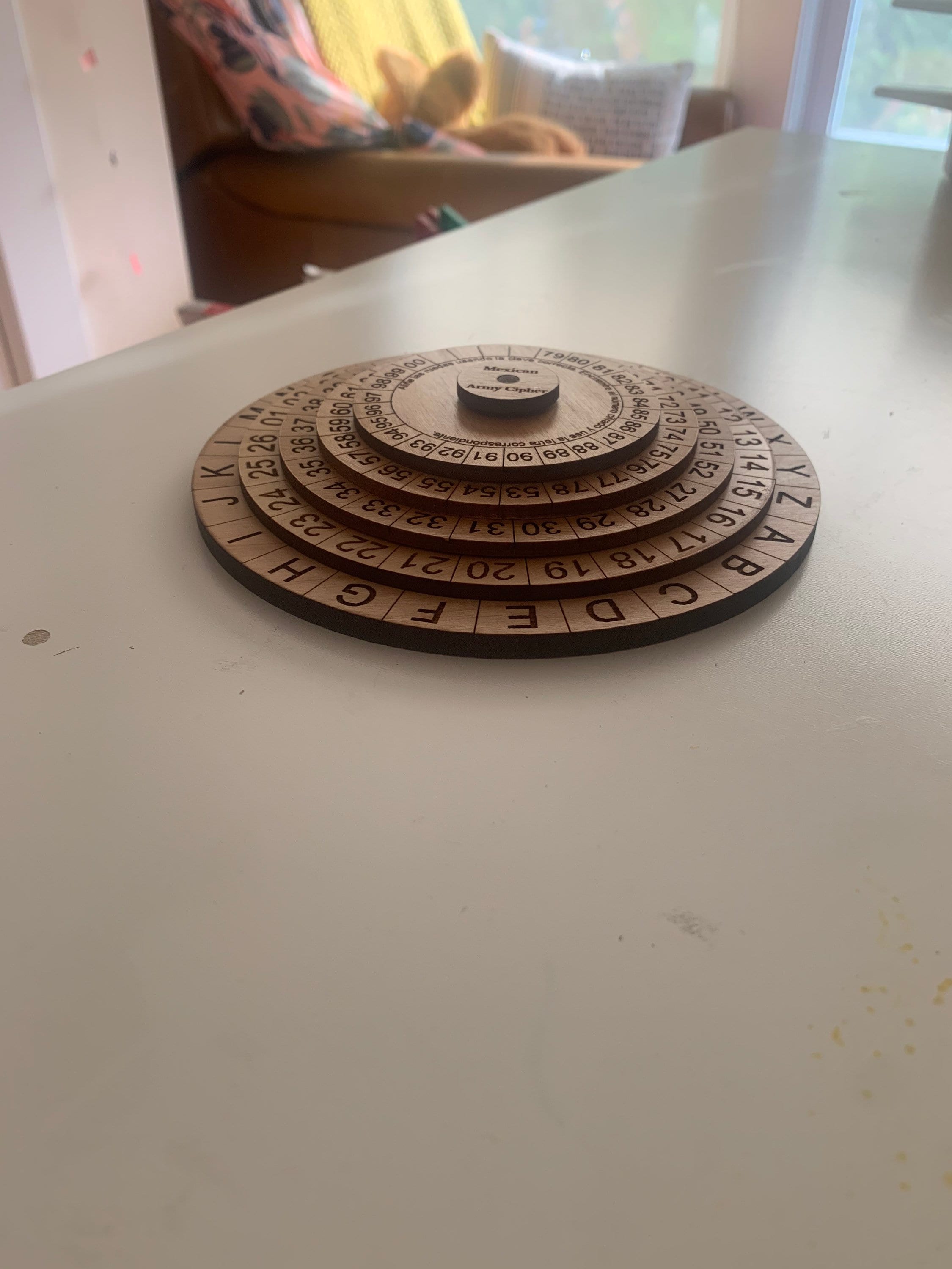 Mexican Army Cipher Wooden Wheel Wooden Cipher Wheel Wood Puzzle ...