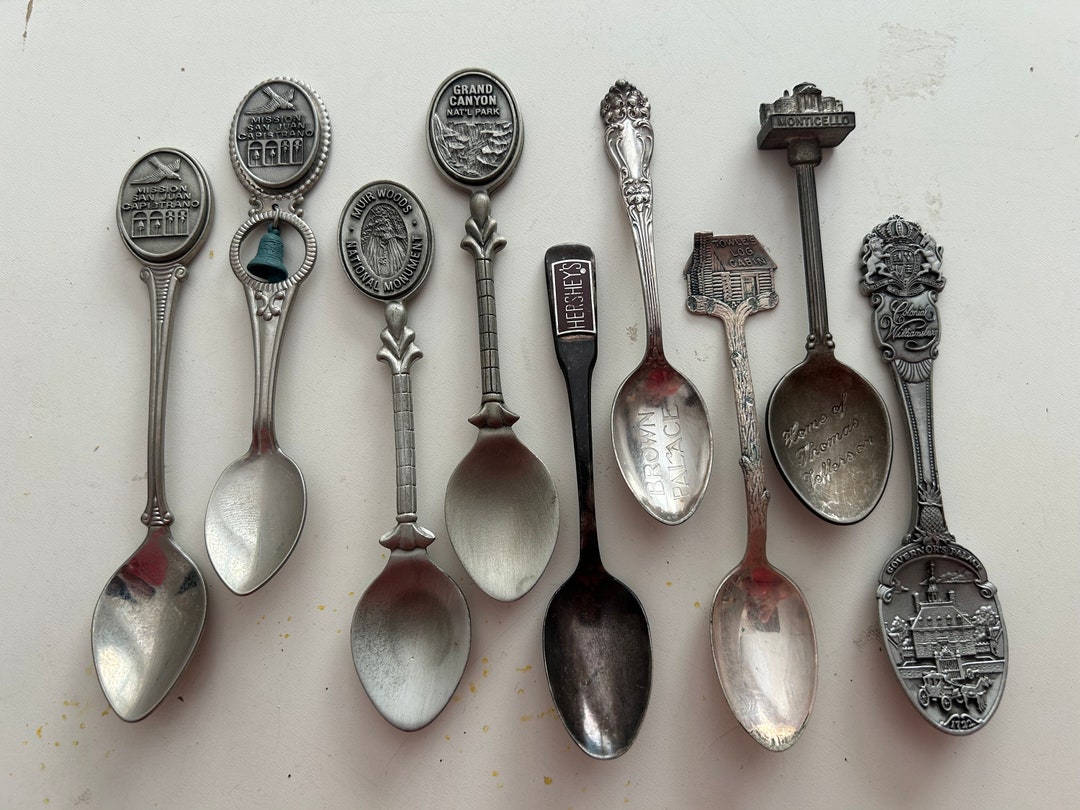 Vintage American Souvenir Spoons; Americana Antique Travel Souvenir ...