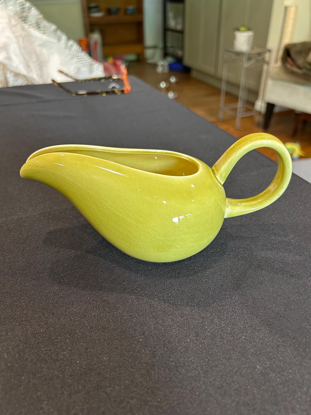 Russel Wright Steubenville American Modern Chartreuse Freeform Ceramic ...