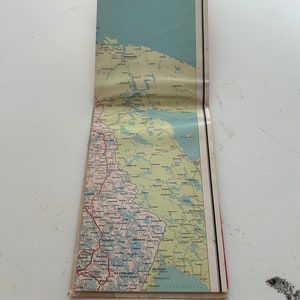 1974 Vintage Northern Europe Hallwag Map; Published in Bern ...