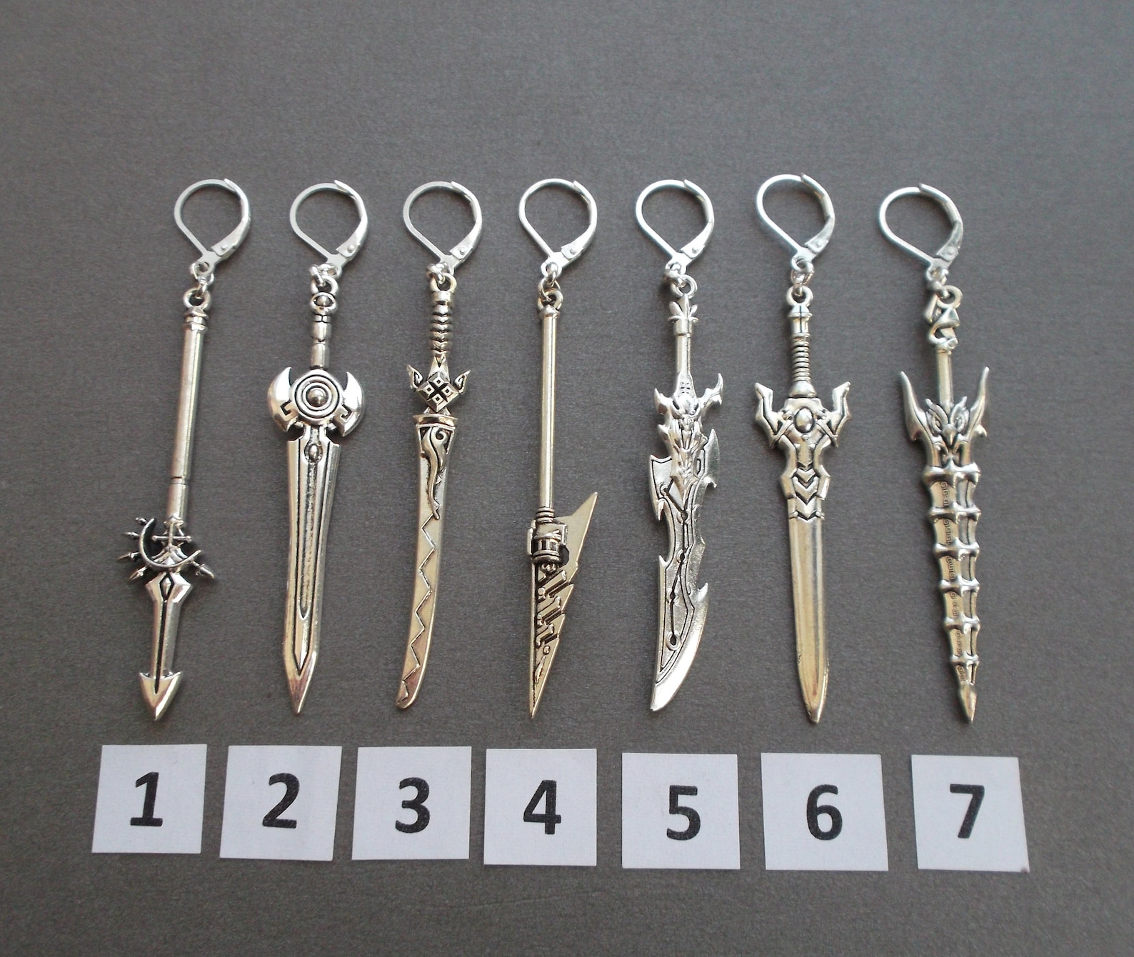 One Long Earring Weapon Spear Two-sided Sword, Katana, Melee Spear ...