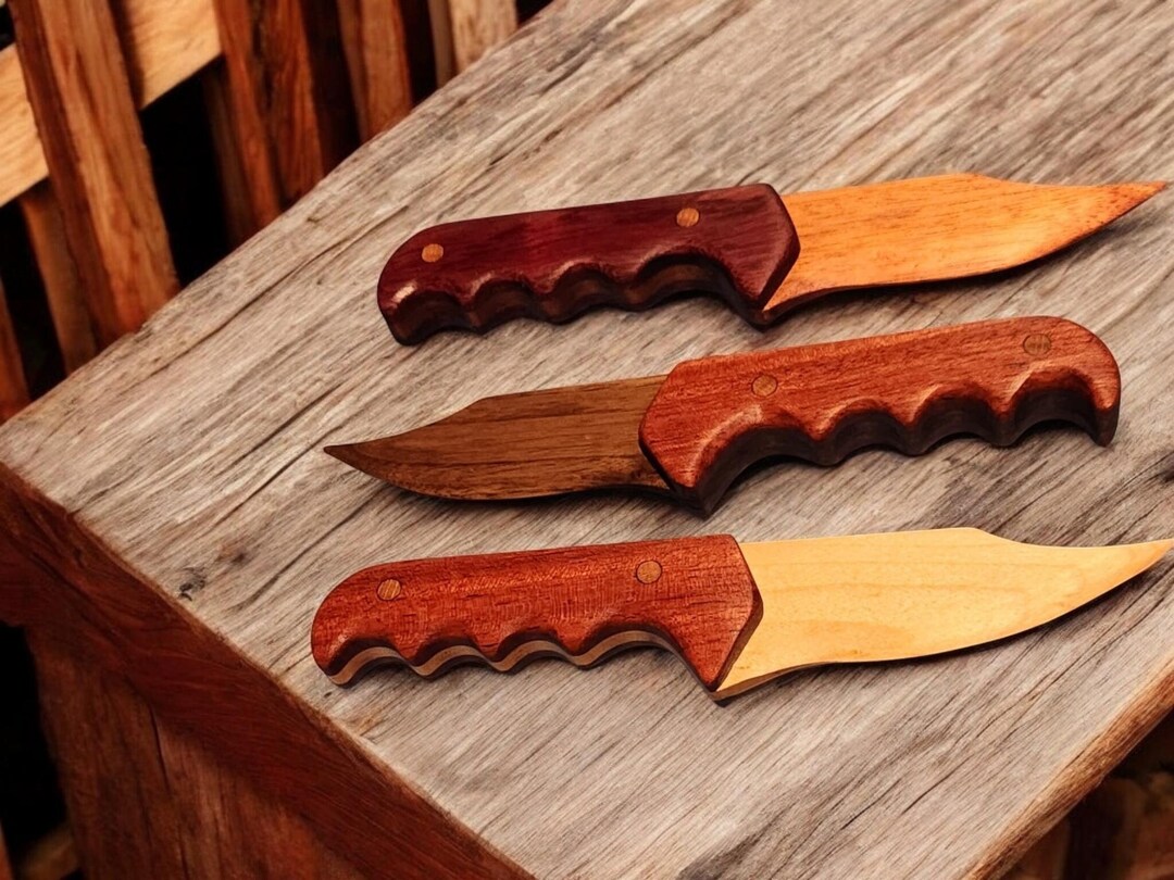 Wooden Fixed Blade Style #3 - Clip Point Knife - Etsy