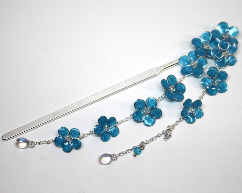 Forget-me-not Resin Japanese Tsumami Kanzashi Hair Stick | Etsy Canada