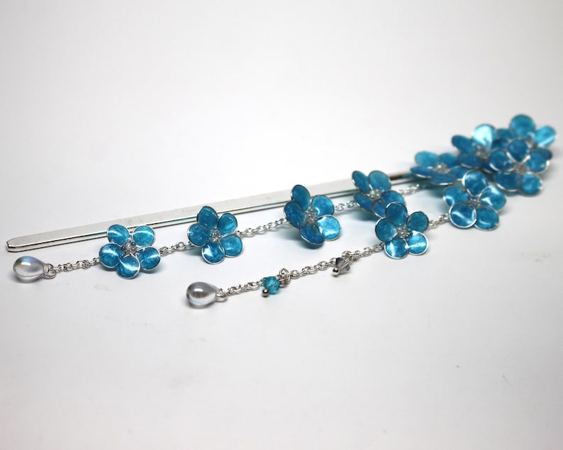Forget-me-not Resin Japanese Tsumami Kanzashi Hair Stick | Etsy Canada