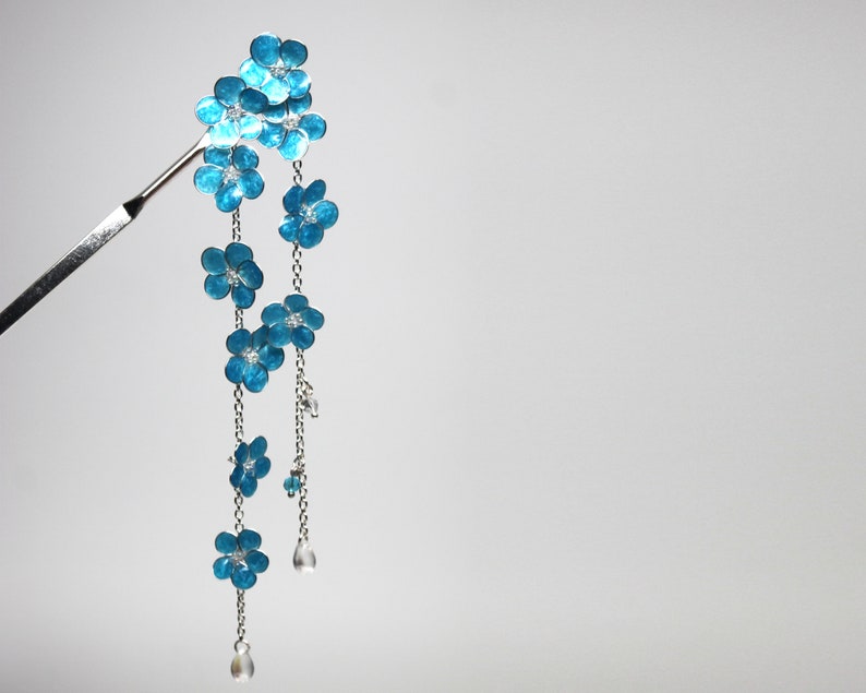 Forget-me-not Resin Japanese Tsumami Kanzashi Hair Stick - Etsy Canada