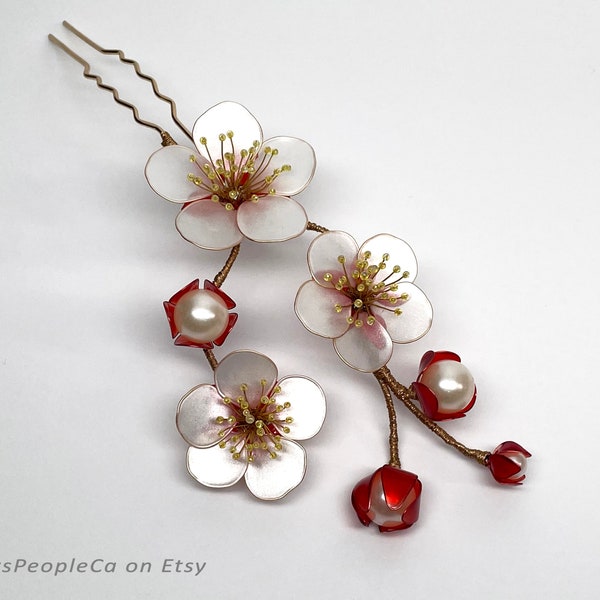 Apple Blossom Hair Pin - Etsy