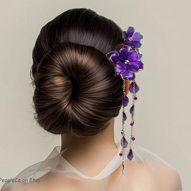 Purple Hair Flower - Etsy