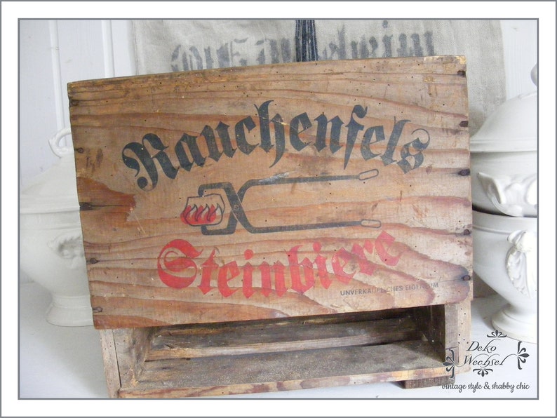 Antiquw German Beer Crate / Wooden Box of the Brewery - Etsy