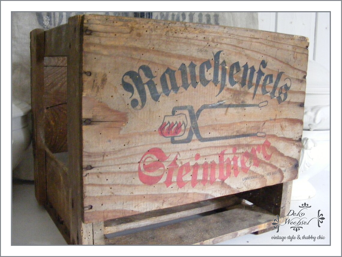 Antiquw German Beer Crate / Wooden Box of the Brewery - Etsy