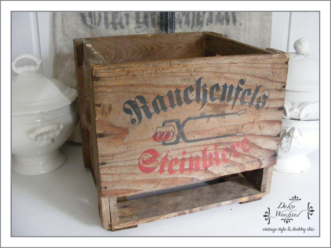Antiquw German Beer Crate / Wooden Box of the Brewery - Etsy