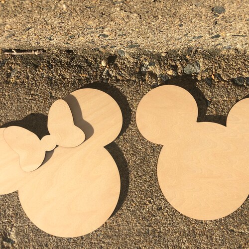 Mickey Mouse Head Wooden Laser Cut Out Shape Great for | Etsy