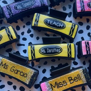 Teacher Hair Clip, Teacher Accessories, Claw Clip - Etsy