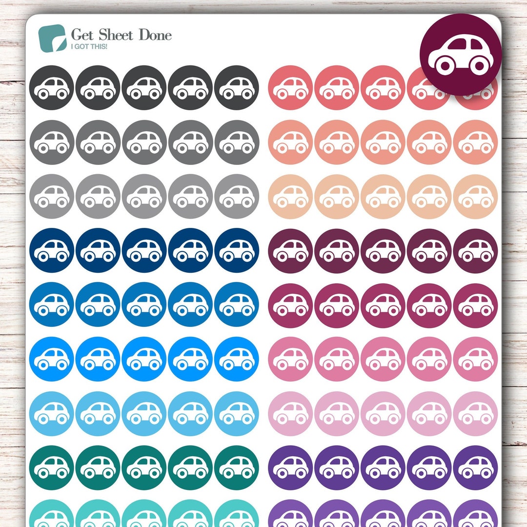 Car Planner Stickers/vinyl Planner Sticker Sheet/bills Budget Reminder ...