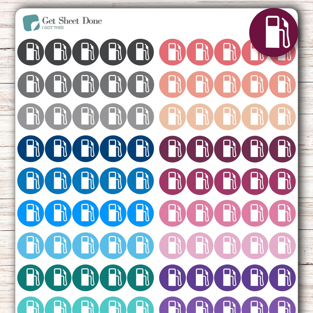 Gas Planner Stickers/ Planner Sticker Sheet/chore Reminder Sticker ...