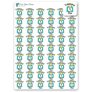 Time Card Planner Stickers/timecard Planner Calendar Stickers Sheet ...