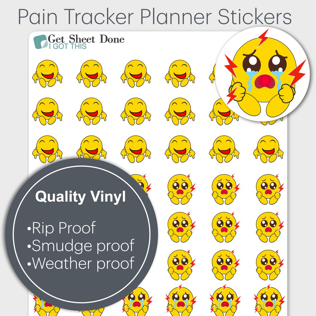 Pain Tracker Planner Stickers Wellness Fibromyalgia Period - Etsy