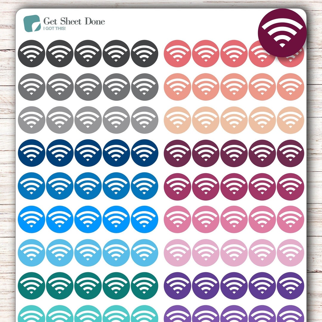 Wifi Planner Stickers/vinyl Planner Sticker Sheet/bills Budget Reminder ...