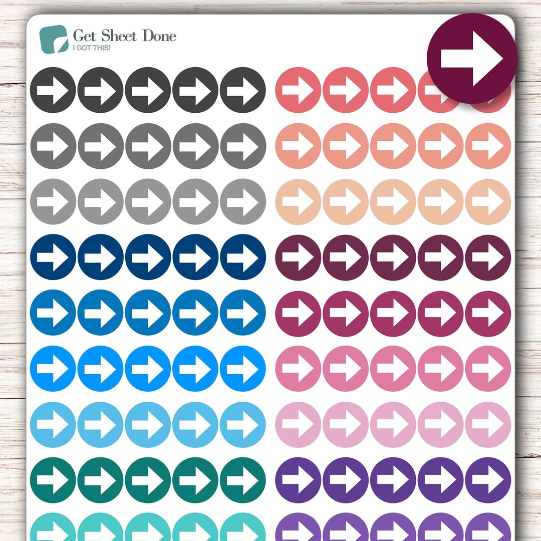 Arrow Planner Stickers/vinyl Planner Sticker Sheet/appointment Calendar ...