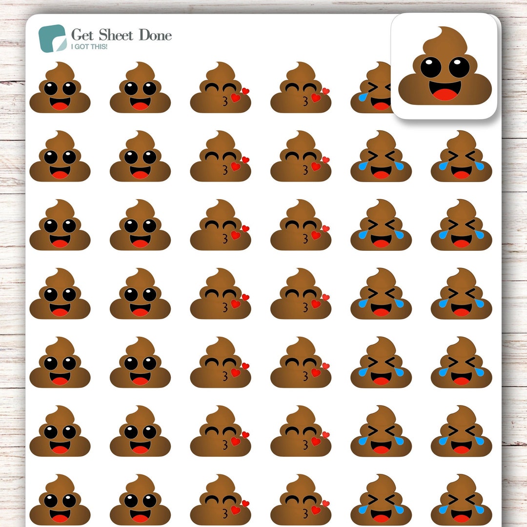 Poop Emoji Planner Stickers/planner Sticker Sheet/shits and Giggles ...