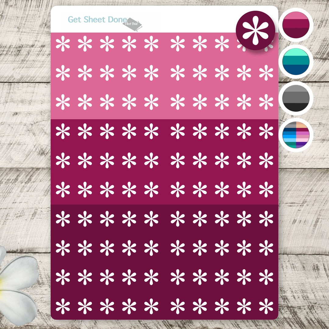 Asterisk Planner Stickers/vinyl Planner Sticker Sheet/appointment ...