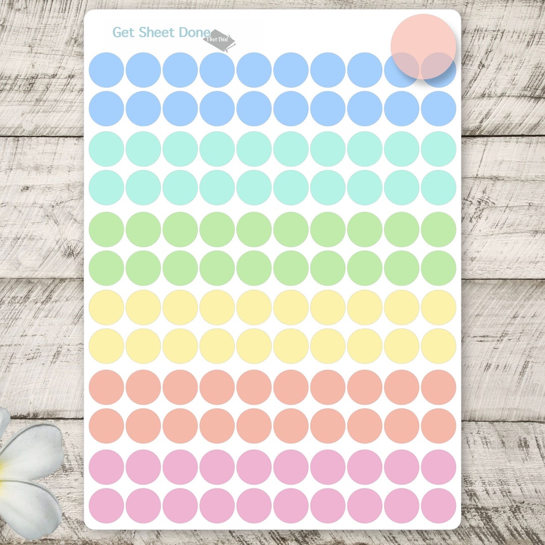 Transparent Dot Planner Stickers/vinyl Planner Sticker Sheet/date Cover ...