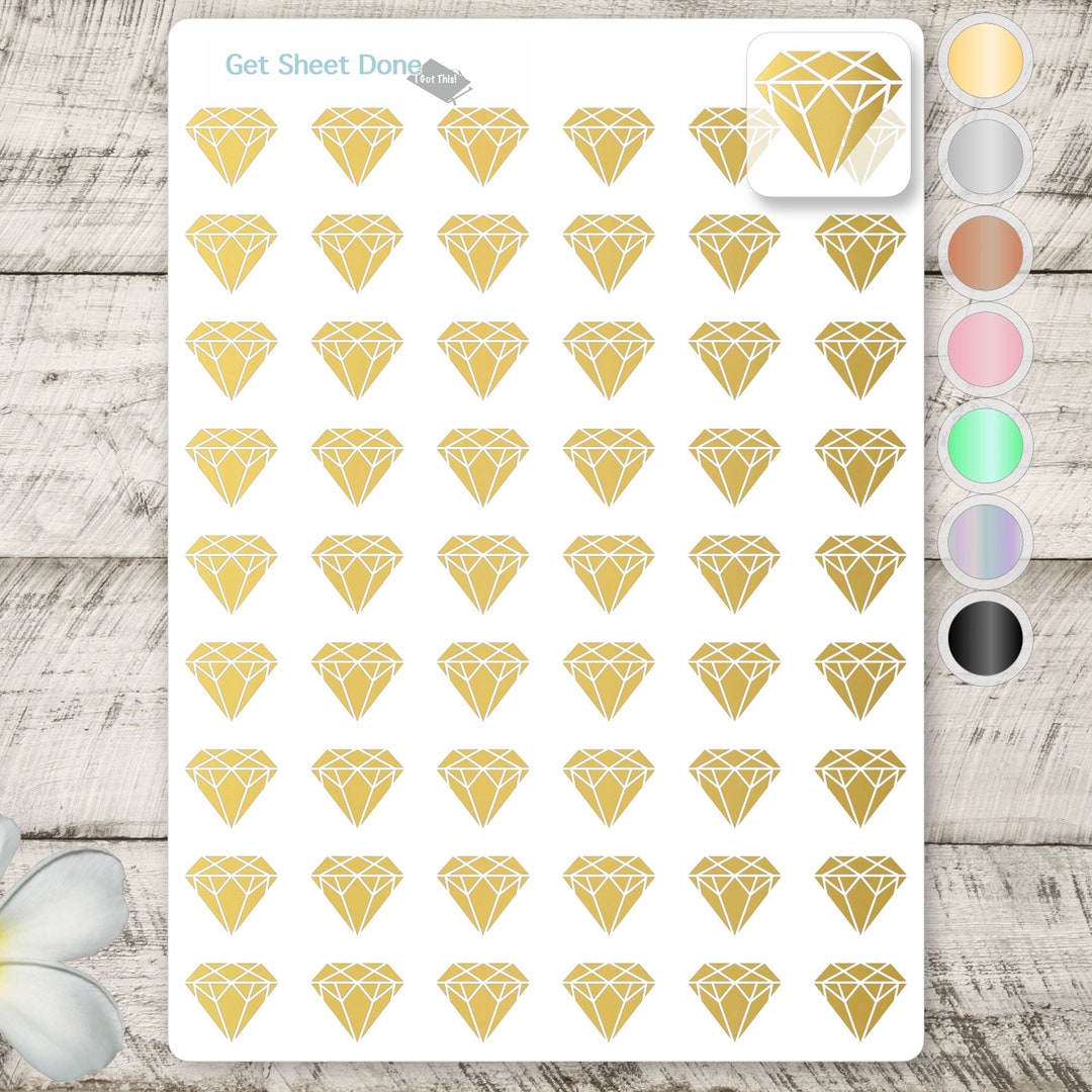 Diamond Planner Stickers/vinyl Planner Sticker Sheet/wedding Engagment ...