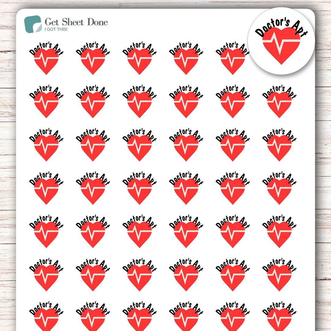 Doctors Appointment Planner Stickers/vinyl Planner Sticker Sheet/health ...