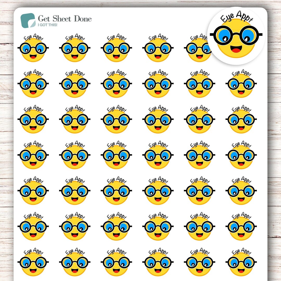 Eye Doctor Planner Stickers/vinyl Planner Sticker Sheet/optometry ...