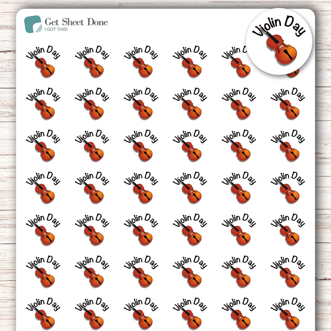 Violin Planner Stickers/ Planner Sticker Sheet/music Arts Calendar ...