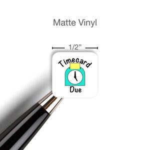 Time Card Planner Stickers/timecard Planner Calendar Stickers Sheet ...