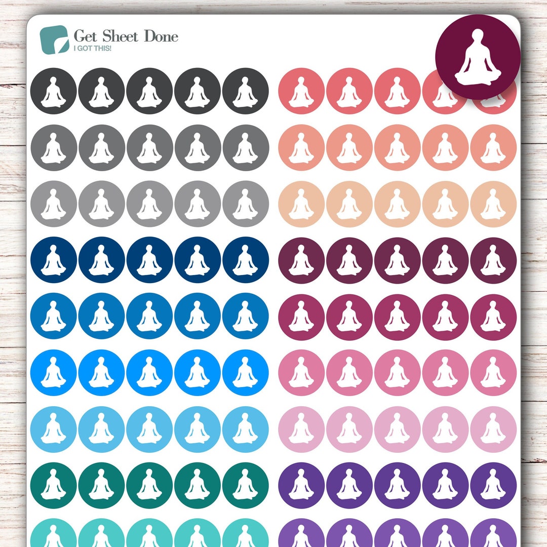 Yoga Pilates Planner Stickers/ Planner Sticker Sheet/sport Health ...
