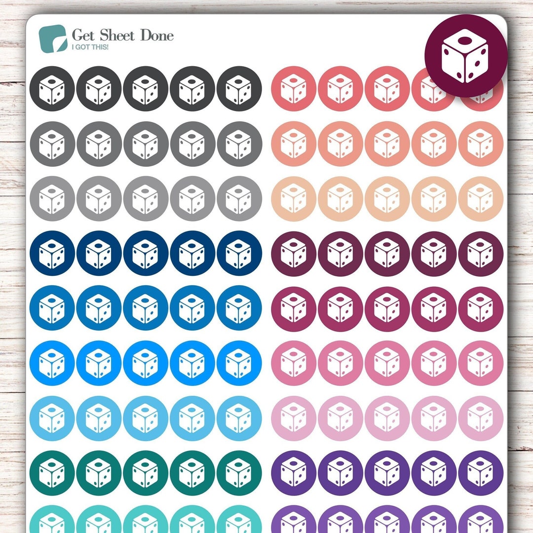 Dice Bunko Planner Stickers/vinyl Planner Sticker Sheet/appointment ...