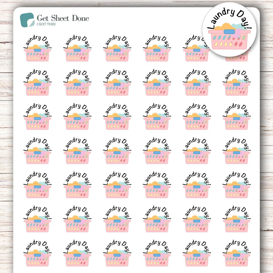 Laundry Planner Stickers Planner Accessories/sticker Sheets/erin ...