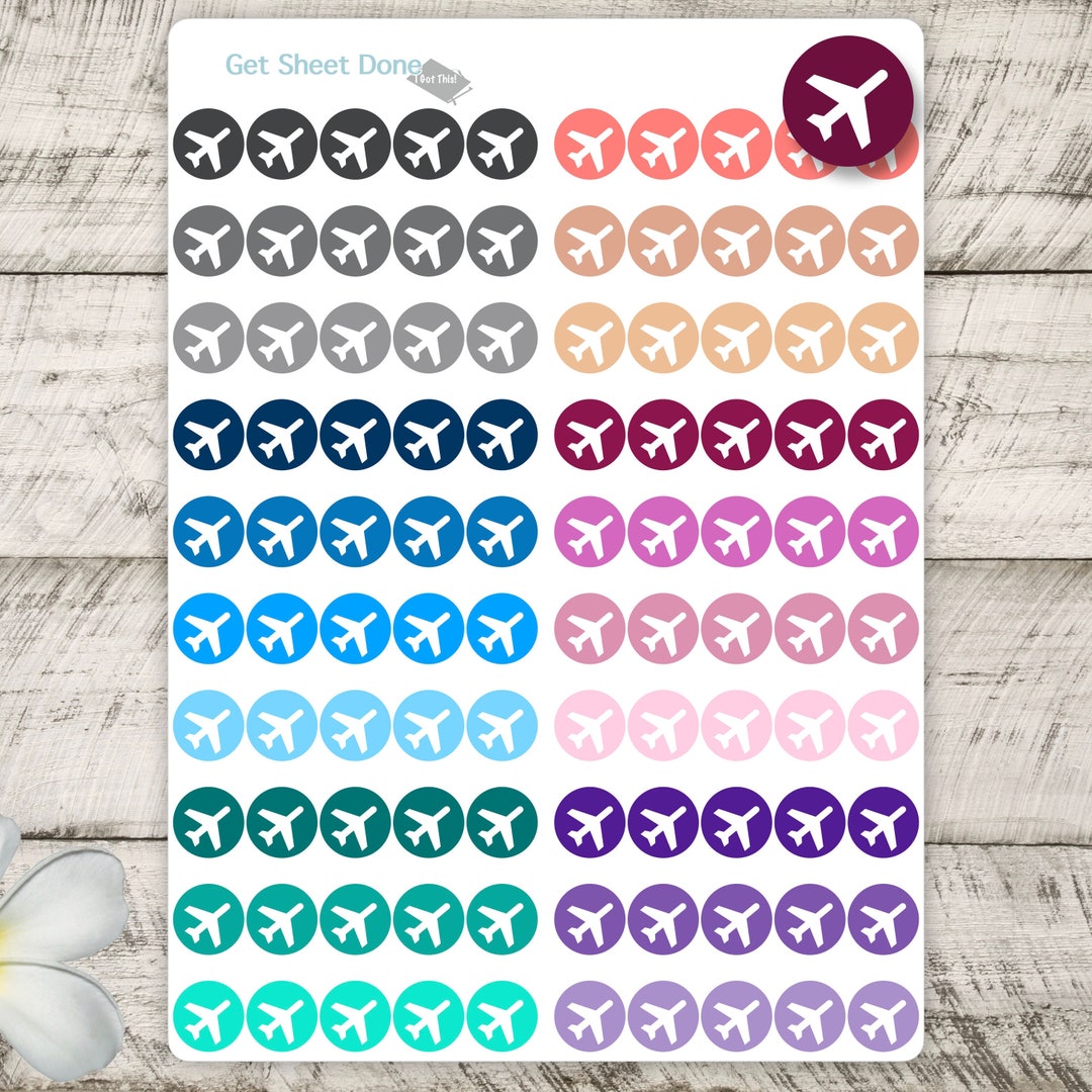 Trip Planner Stickers/vinyl Planner Sticker Sheet/vacation Travel Work ...
