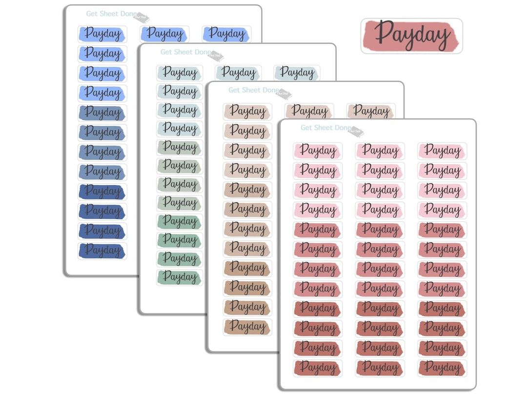 Payday Planner Stickers/budgeting Stickers/financial Planning/money ...