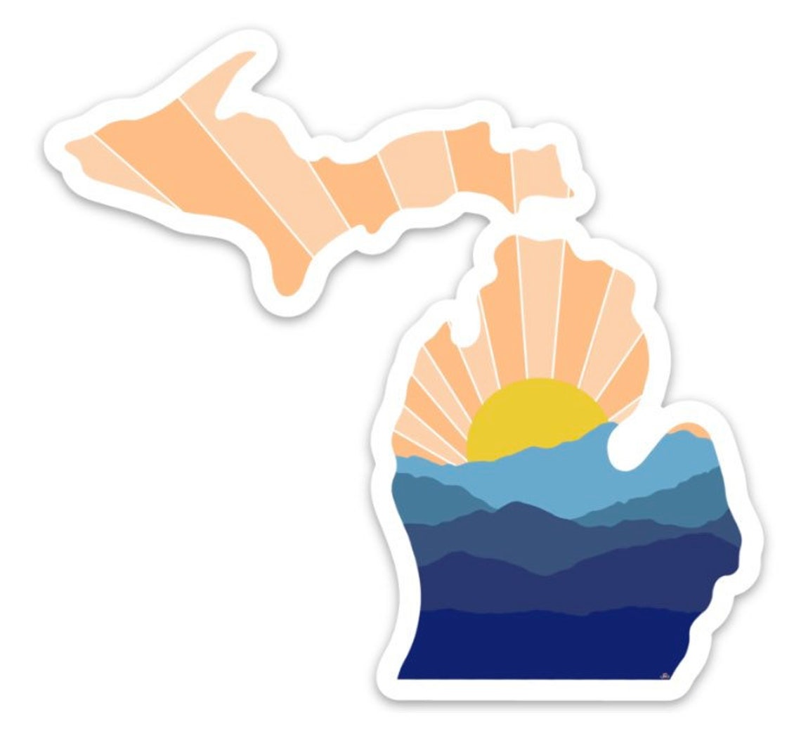 Michigan: State Sticker Michigan Sticker | Etsy