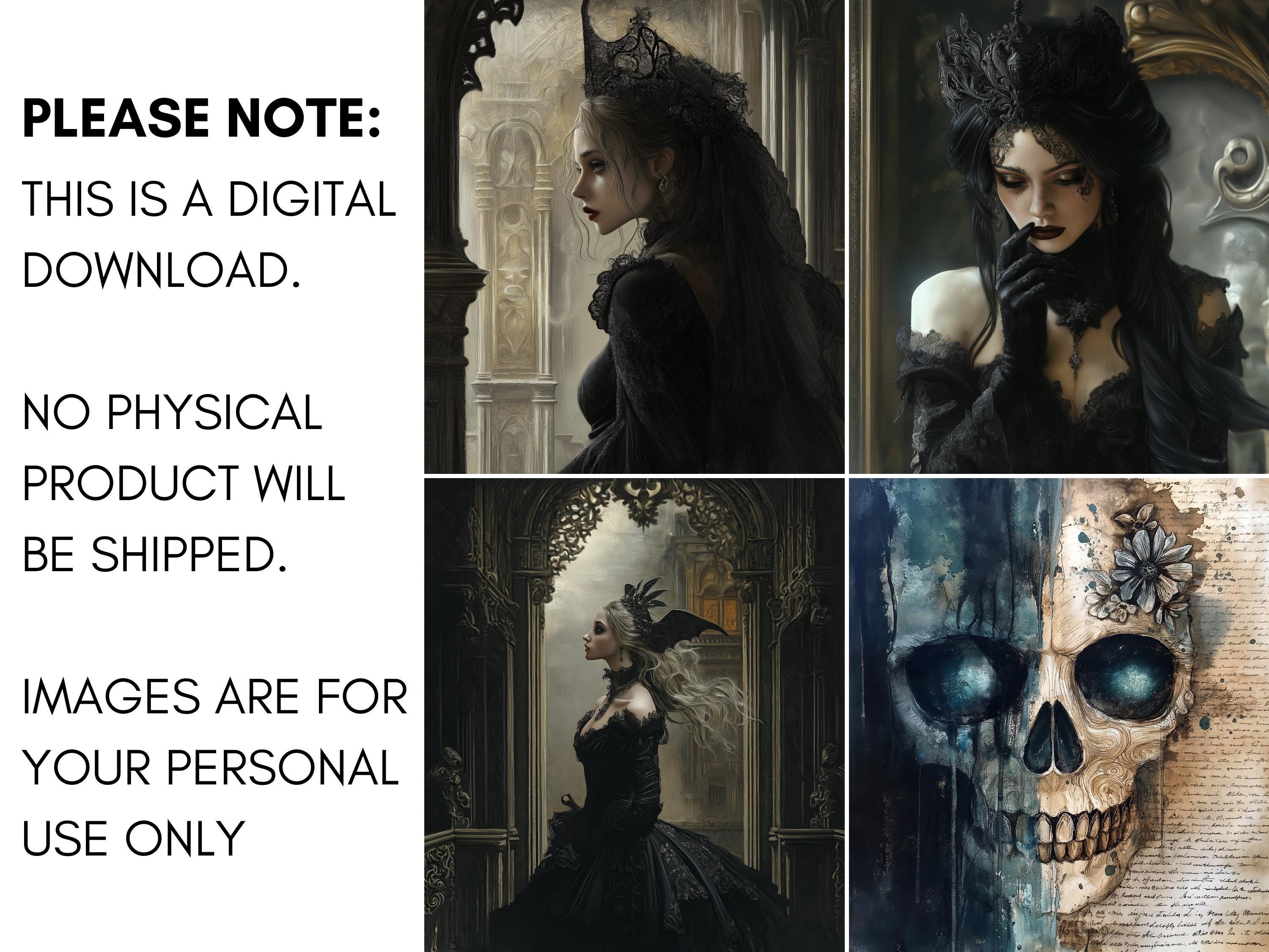Gothic Journal Kit for Junk Journaling, Scrapbooking, Digital Art ...