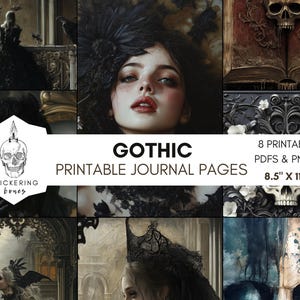 Gothic Journal Kit for Junk Journaling, Scrapbooking, Digital Art ...