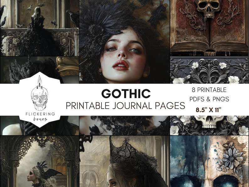 Gothic Journal Kit for Junk Journaling, Scrapbooking, Digital Art ...