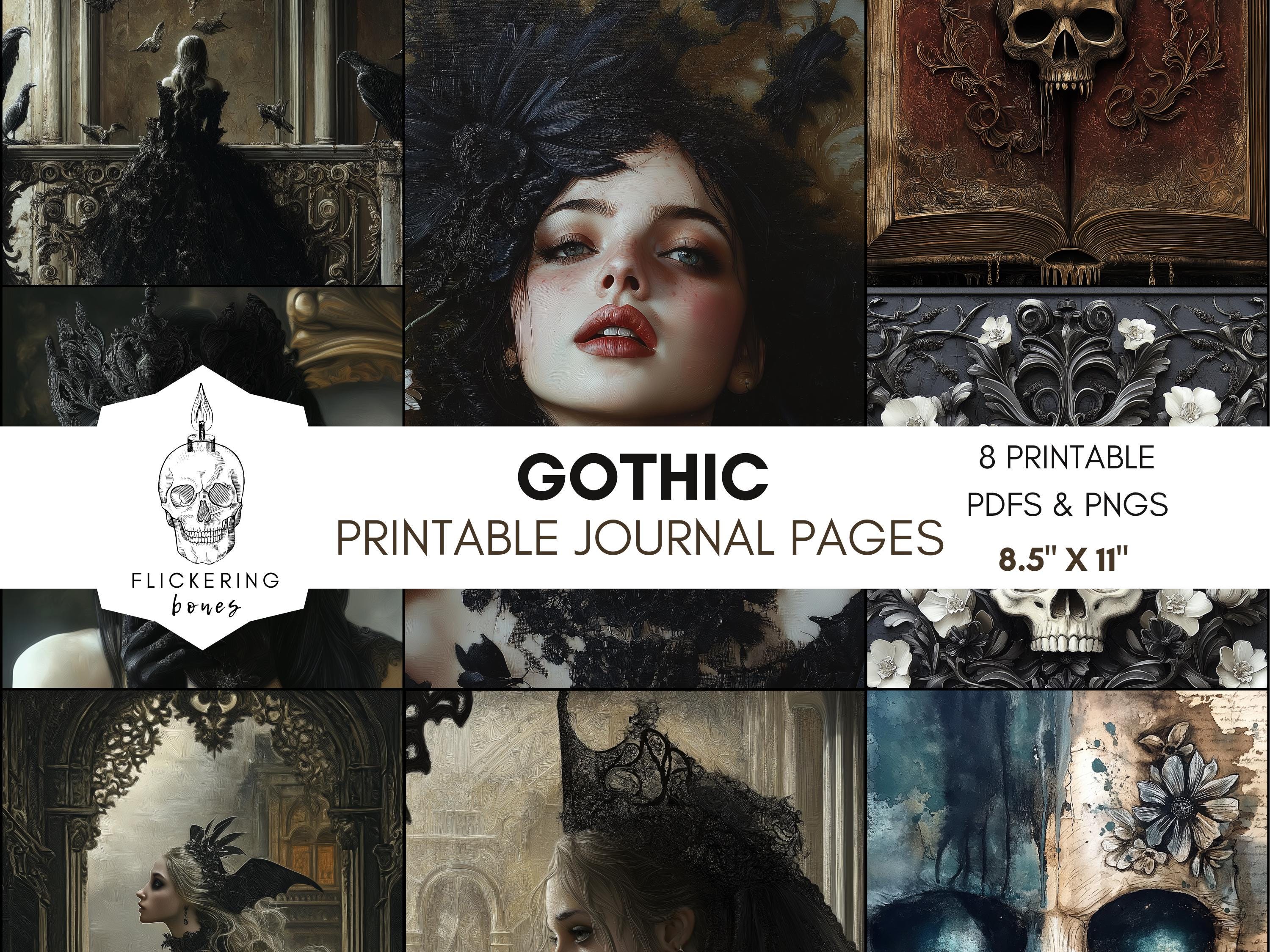 Gothic Journal Kit for Junk Journaling, Scrapbooking, Digital Art ...