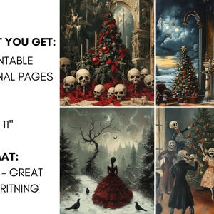 Dark Christmas Junk Journal Pages, Goth Christmas Journal Paper, Gothic ...