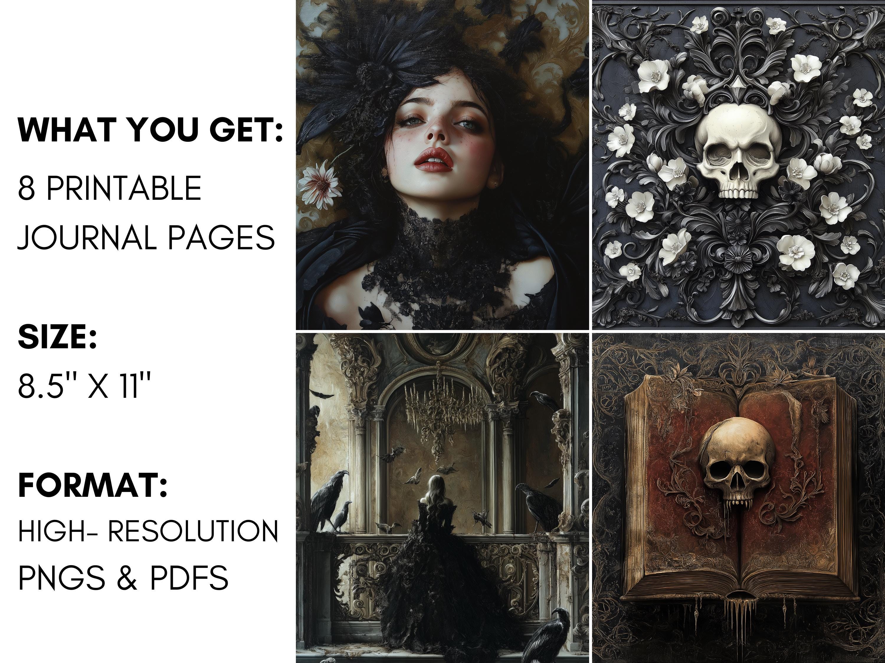 Gothic Journal Kit for Junk Journaling, Scrapbooking, Digital Art ...