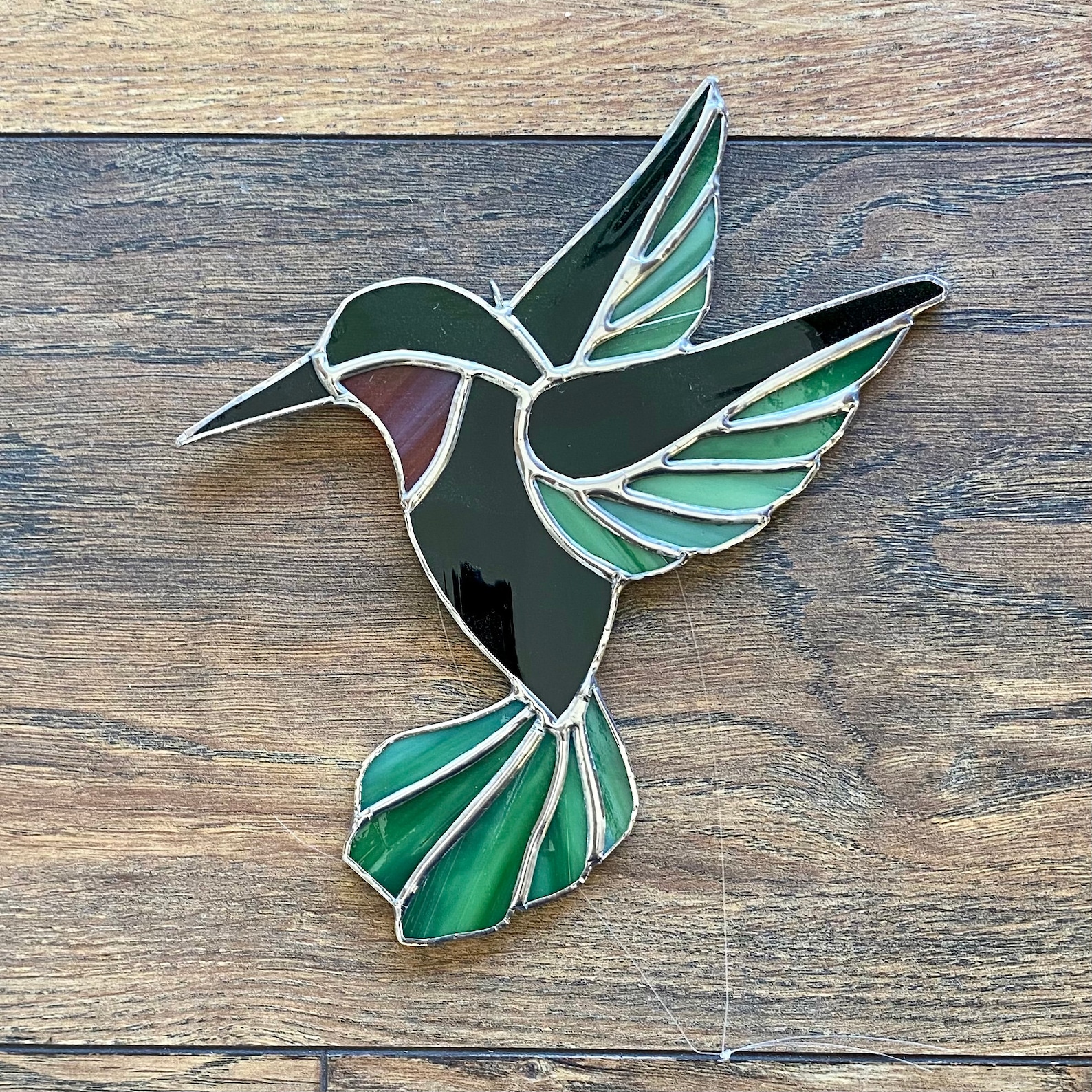 Hummingbird-handcrafted Stained Glass Hummingbird Suncatcher | Etsy