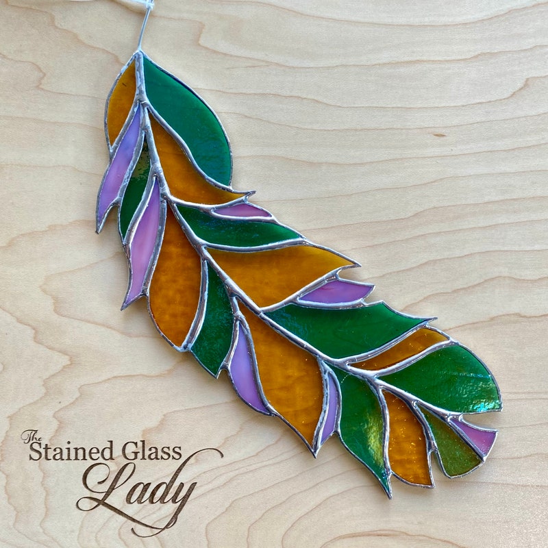 Stained Glass Feathers - Etsy
