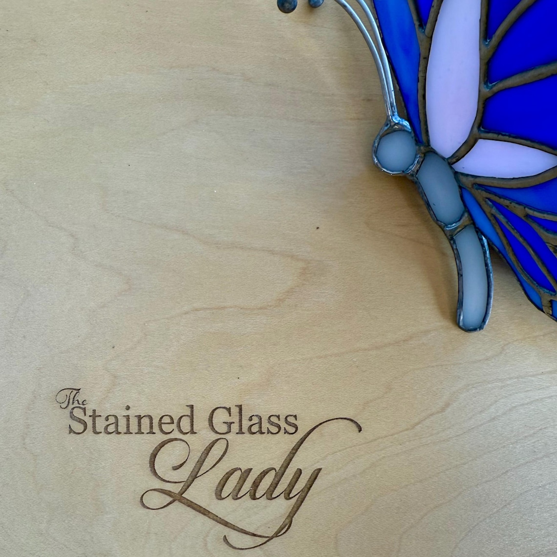 Handcrafted Stained Glass 3-dimensional Butterfly in Blue, Unique Gift ...